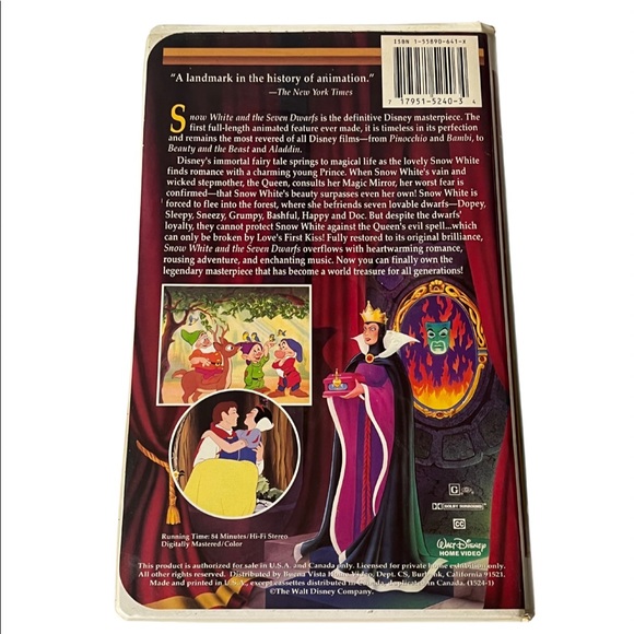 Disney | Media | Vintage Disney Snow White Vhs Movie | Poshmark